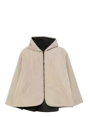 CAPE CONCEPT Hooded Zip-front Jacket - Neutrals