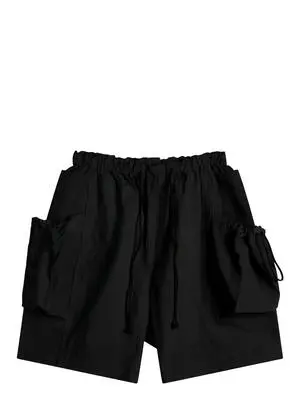 STORY MFG. Elasticated-waist Cargo Shorts - Black