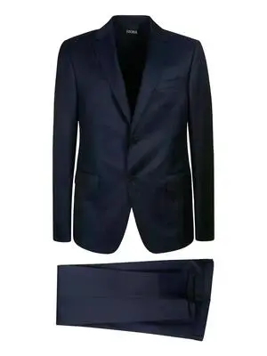 Zegna Two-button Wool Single-breasted Suit - Blue