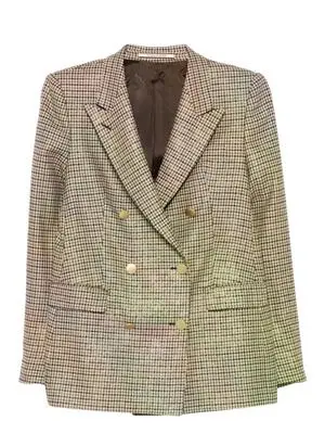 TAGLIATORE Houndstooth Double-Breasted Blazer