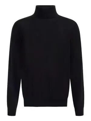 Roberto Cavalli Turtleneck Wool Sweater - Black