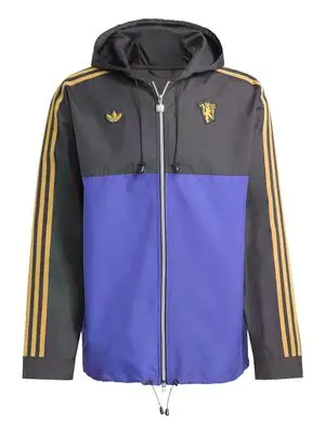 Adidas Manchester United Fc Terrace Icons Hooded Jacket - Black