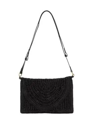 Chloé Raffia Shoulder Bag - Black