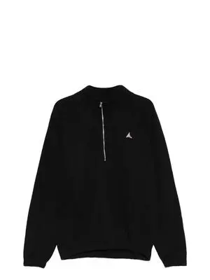 ROA Half-zip Embroidered Sweatshirt - Black