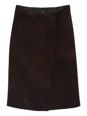 P.a.r.o.s.h Suede Skirt - Brown