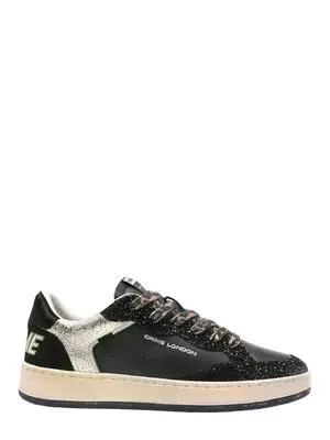 CRIME LONDON Chelsea Glitter-detail Sneakers - Black