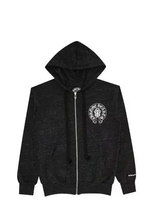 Chrome Hearts American Flag Zip-up Hoodie - Black