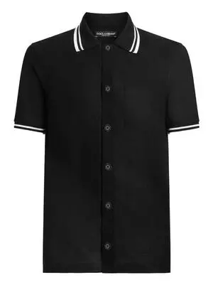 Dolce & Gabbana Short-sleeves Cotton Shirt - Black