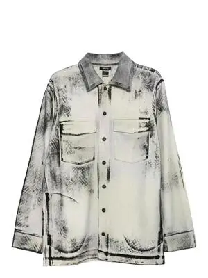 Avant Toi Abstract-print Shirt - Grey