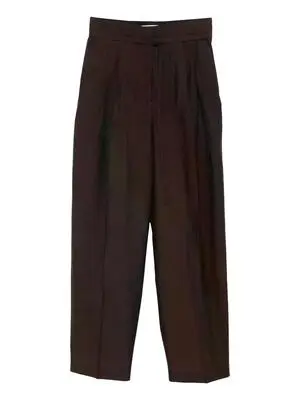 Christian Wijnants Pleated Panel Trousers - Brown