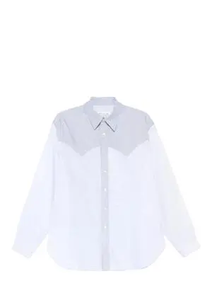 MAISON MARGIELA Two-tone Yoke Shirt - Blue
