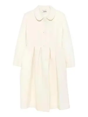 VIVETTA Pleated Coat With Peter Pan Collar