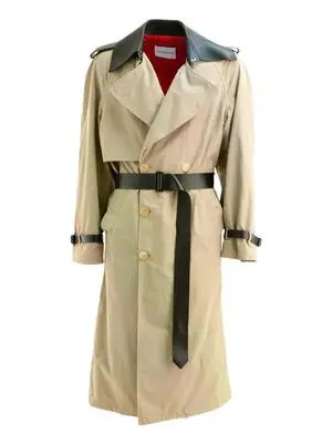 Givenchy Leather-trimmed Trench Coat - Neutrals