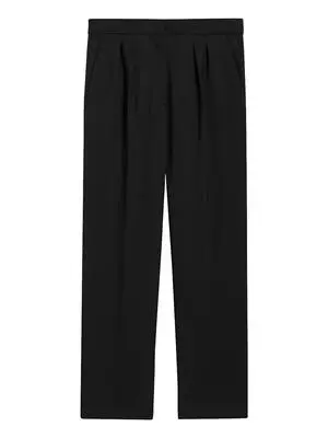 Max Mara Verbano Wool-blend Crepe Straight-leg Pants - Black