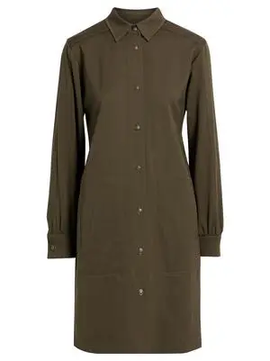 Max Mara Kim Wool-twill Mini Shirt Dress - Army Green