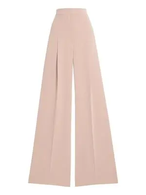 Max Mara Lino Crepe Wide-leg Pants - Blush