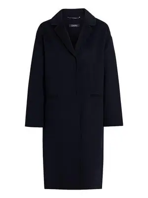 Max Mara Cecile Wool-felt Coat - Midnight Blue
