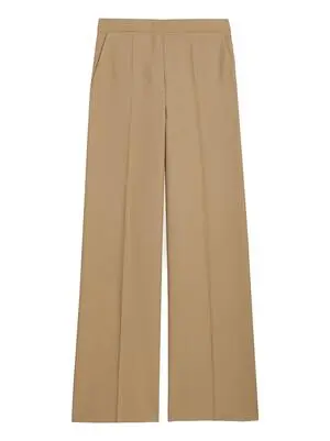Max Mara Senna Wool-Twill Wide-Leg Pants Sand