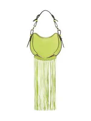 Roberto Cavalli Fringe Shoulder Bag - Green