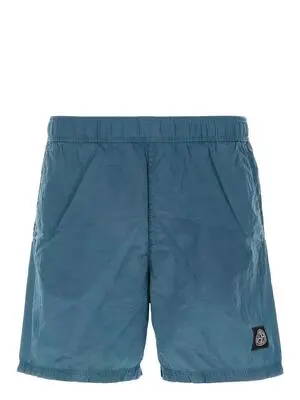 Stone Island Logo-patch Swim Shorts - Blue