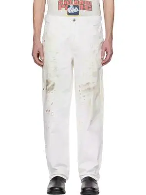 PALY Paint-splatter Trousers - White