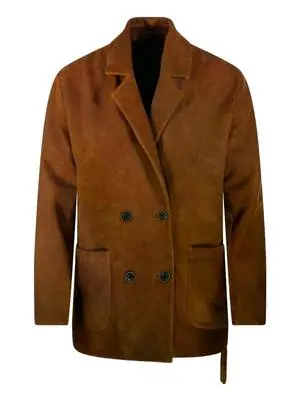 SALVATORE SANTORO Double-breasted Jacket - Brown