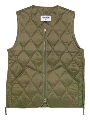 SEBAGO Quilted Zip-front Vest - Green