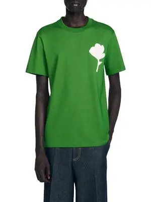 Sandro Layered Flower Tee - Lime