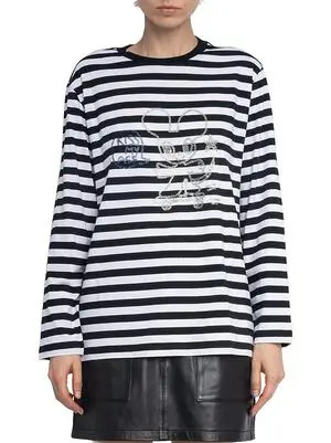 Zadig&Voltaire Edwini Ml Happy Mouse Rhinestone Tee - Black