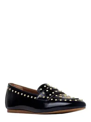 DONALD PLINER Glimmer Leather Loafers - Navy
