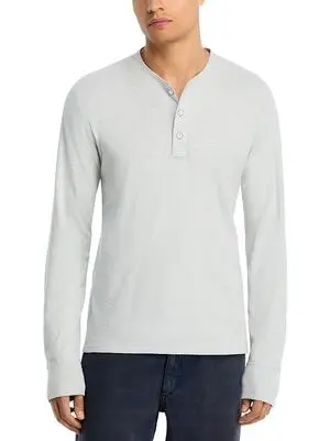 Rag & Bone Classic Flame Henley Tee Gray Ice