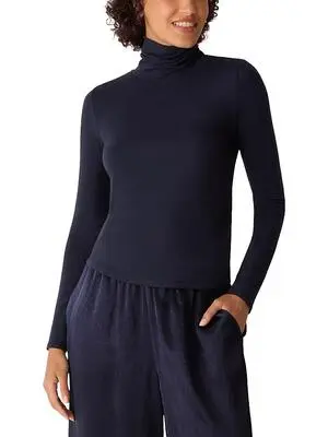 Eileen Fisher Melange Turtleneck Top - Ink
