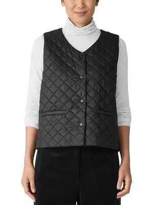 Eileen Fisher Quilted Vest - Black