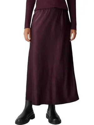 Eileen Fisher Bias Cut Maxi Skirt - Wine