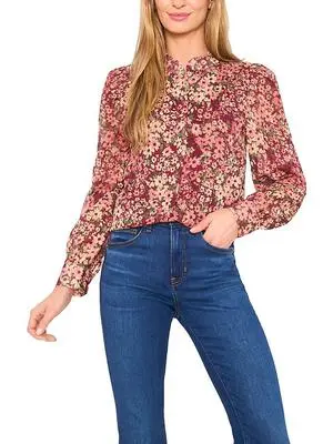 CECE DUPRAZ Floral Print Blouse - Fresh Berry