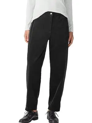 Eileen Fisher Corduroy Ankle Pants - Black