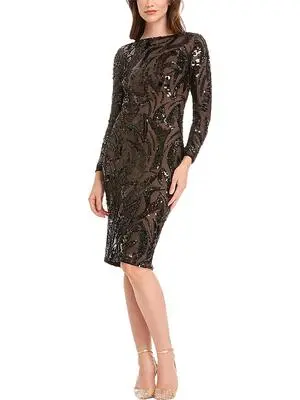 Dress The Population Emmalyn Sequin Dress - Black-nude