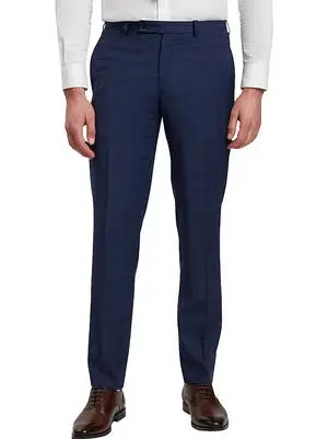 Ted Baker London Jefferson Check Classic Wool Modern Fit Suit Pants - Navy
