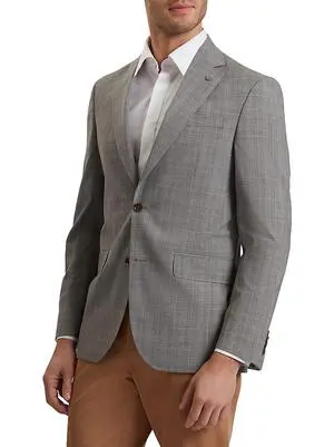 Ted Baker London Classic Wool Check Modern Fit Suit Jacket - Light Pastel Grey