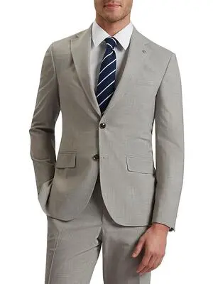 Ted Baker London Sharkskin Classic Wool Modern Fit Suit Jacket - Light Pastel Grey