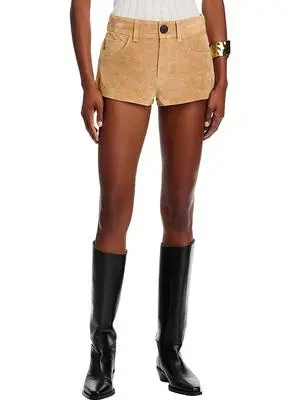 Blanknyc Suede Leather Shorts - Cinnamon Crunch