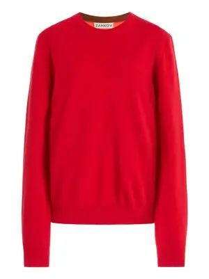 ZANKOV Sasha Merino Wool Sweater - Red