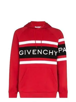 Givenchy Embroidered Logo Hoodie - Red