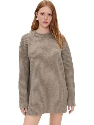 MAISON MARGIELA Crewneck Sweater Dress - Beige