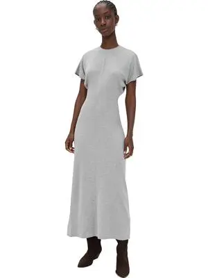 Polo Ralph Lauren Wool Jersey A-line Maxi Dress - Grey