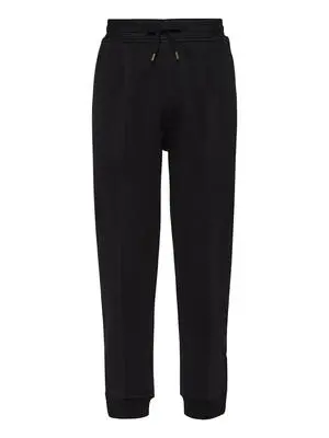 Brunello Cucinelli Cotton-blend Pleated Sweatpants - Black