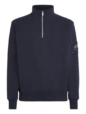 Moose Knuckles Hartsfield Quarter-zip Sweatshirt - Black
