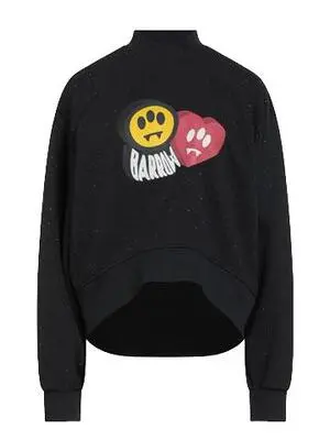 BARROW Cotton Sweatshirt With Appliqués - Black