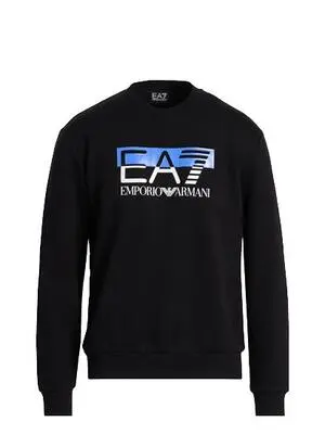 EA7 Cotton-blend Fleece Sweatshirt Black