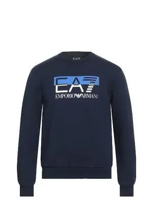 EA7 Cotton-blend Fleece Sweatshirt Navy